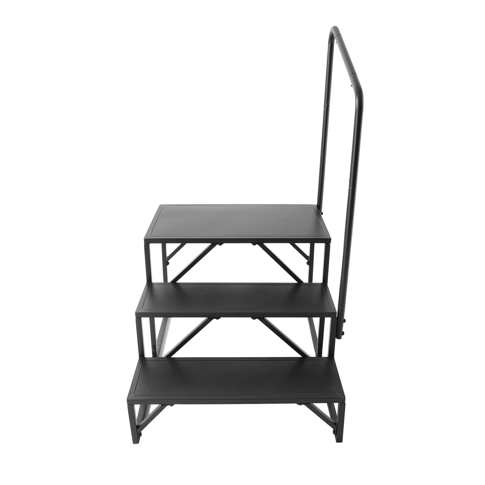 KFFKFF 3 Step RV Ladder 440 lb RV Step Railing Carbon Steel RV Trailer ...