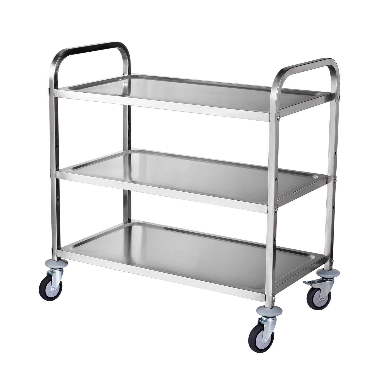 KFFKFF 3-Tier Utility Cart Rolling Cart on Wheels 450 lbs 37.5"x20"x37 ...
