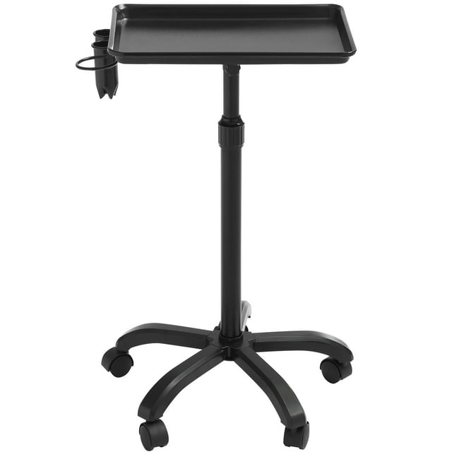 SKYSHALO Adjustable Salon Tray Cart, 30"-43" Height, with 5 Wheels ...