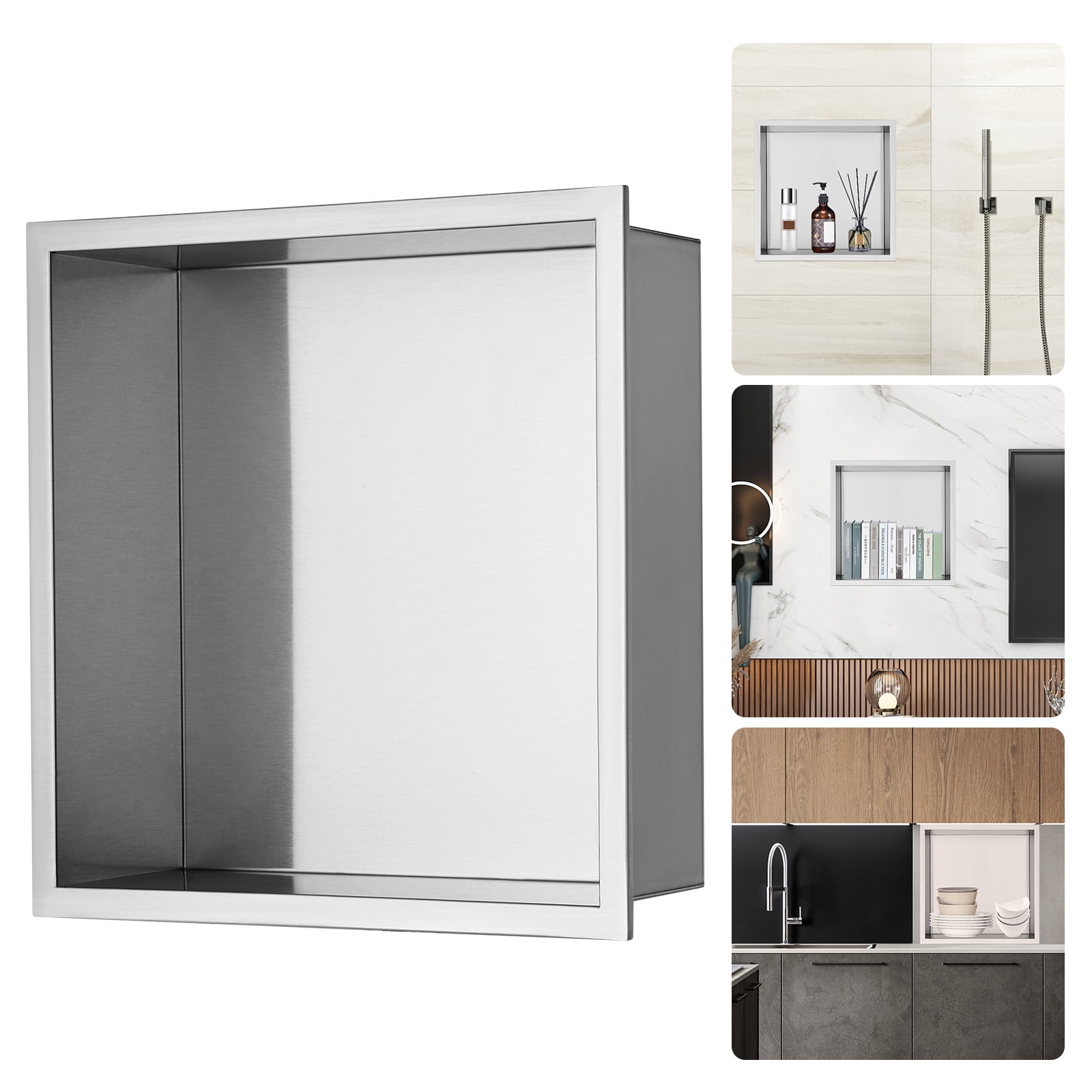 SKYSHALO 304 Stainless Steel, Shower Niche Waterproof 304 Stainless ...
