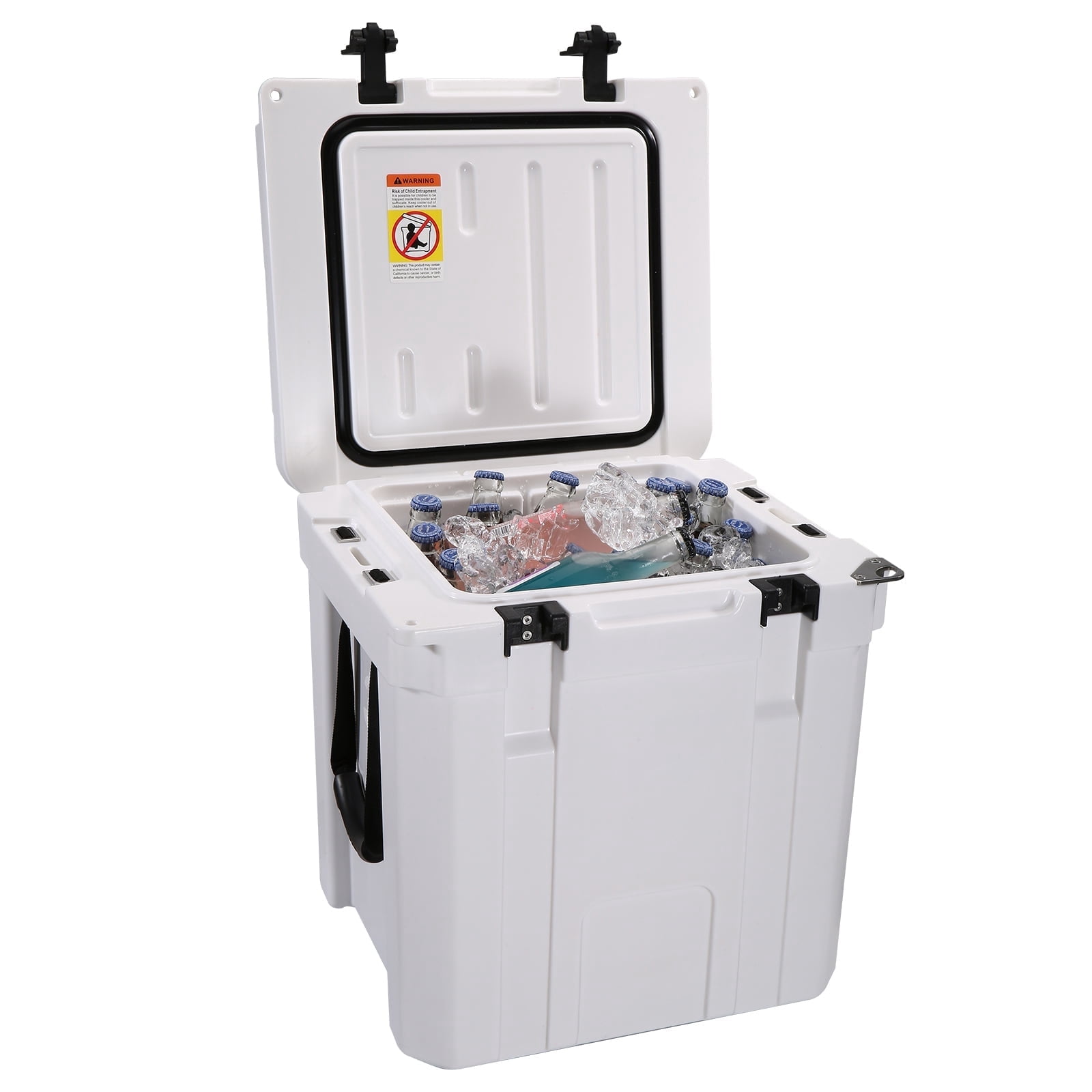 SKYSHALO 33 Quart Hard Cooler Insulated Portable Cooler 35-Can Capacity ...