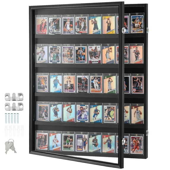 KFFKFF 35-Slot Collectible Card Showcase, 24.3x30.5x2.1 inches, Trading ...