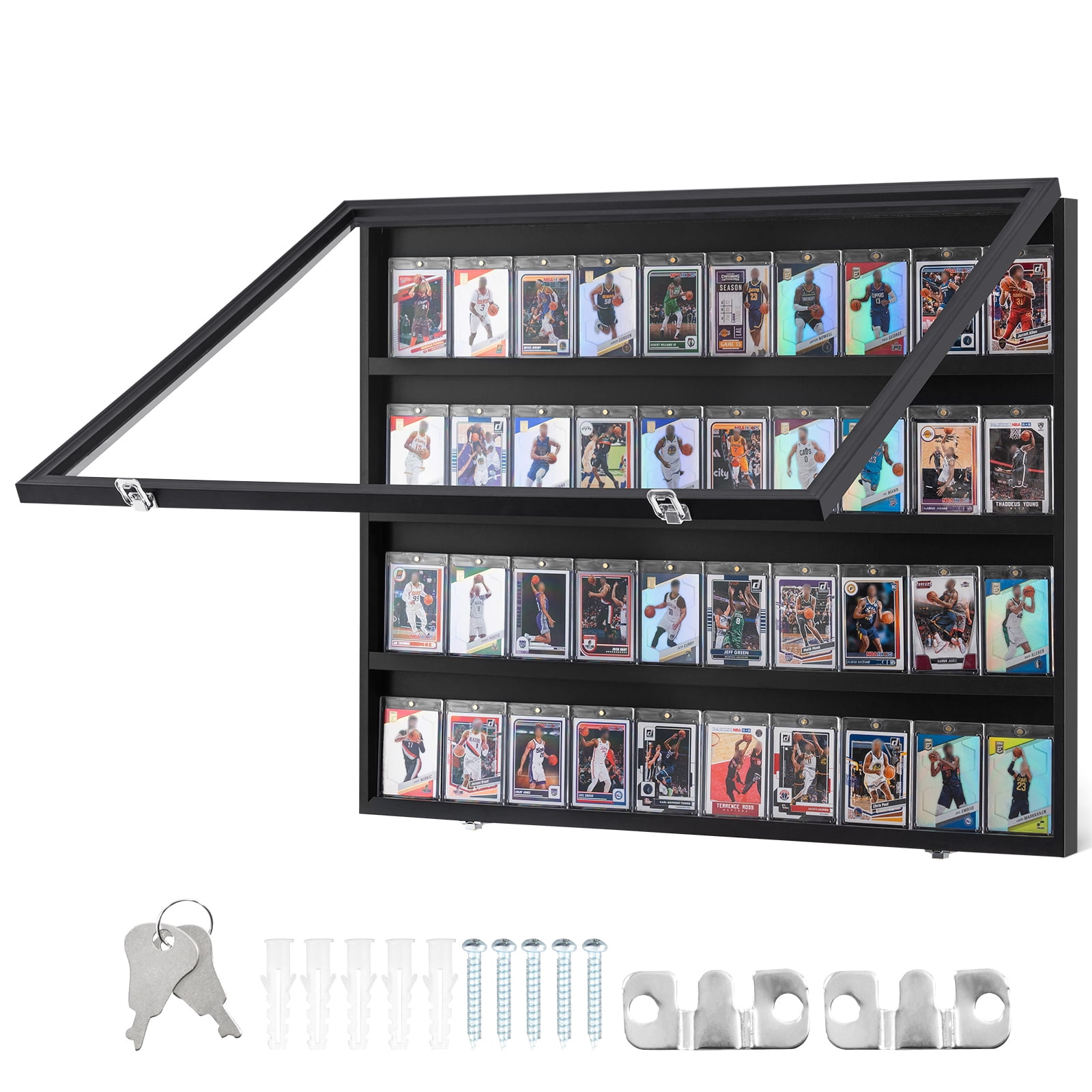 SKYSHALO 36-Slot Collectible Card Showcase, Display Baseball ...