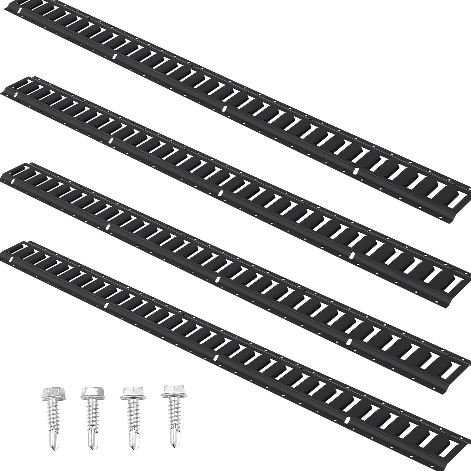 KFFKFF 4 Pack E Tracks Tie Down Rails Power Coated 5ft for Cargo ...