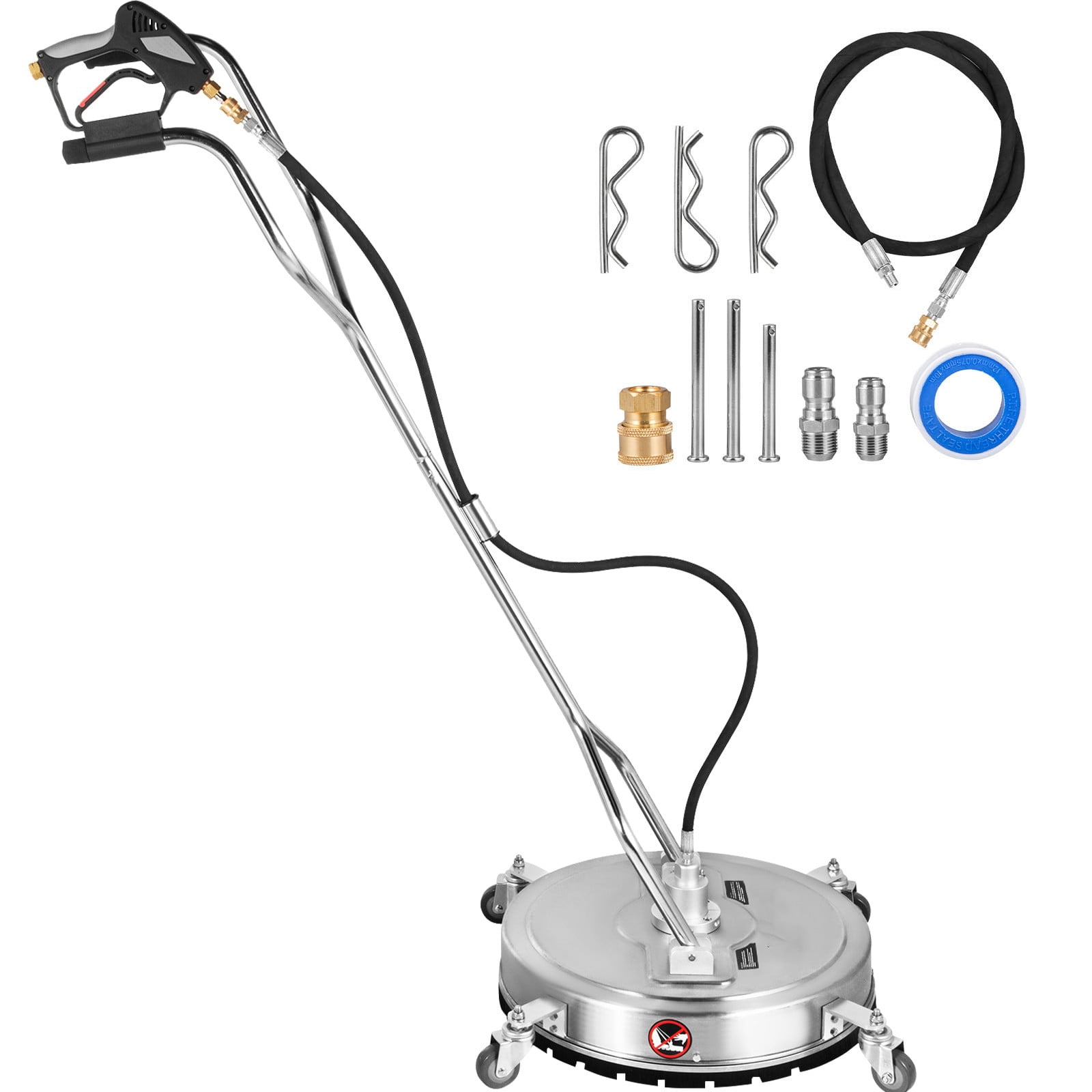 SKYSHALO 4000 PSI Max Working Pressure Flat Surface Cleaner Stainless ...