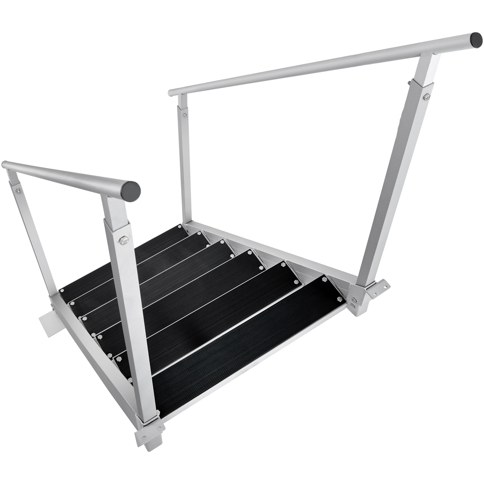 BENTISM Aluminum Dock Ladder Boat Dock Ladder 43-51in Height Adjustable ...