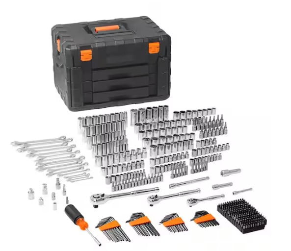 SKYSHALO 450 Pc Mechanics Tool Set, 1/4 in., 3/8 in., 1/2 in. Drive ...