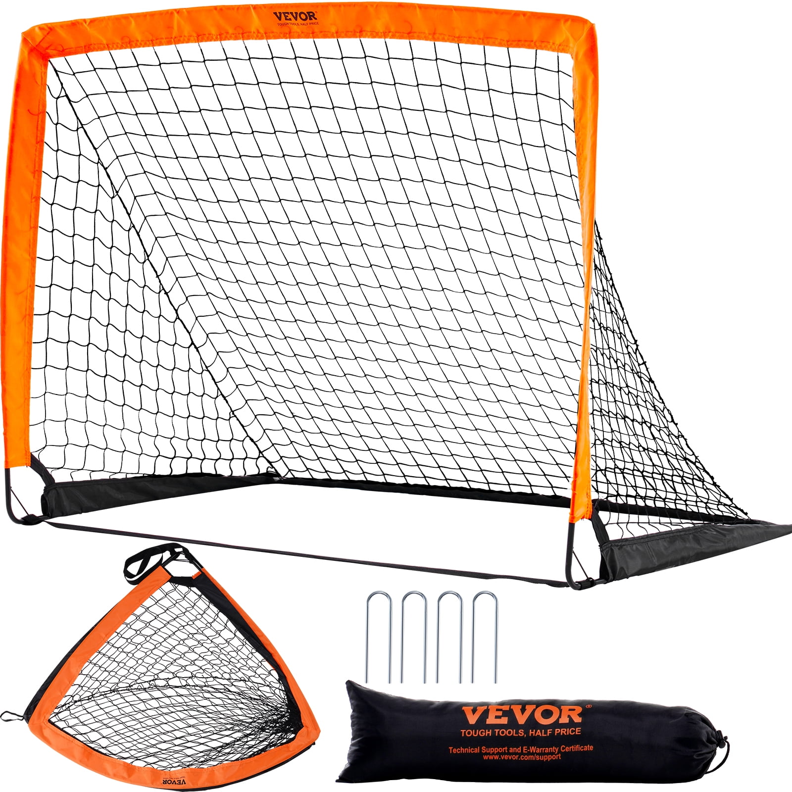 KFFKFF 4x3ft Portable Soccer Goal, Pop Up Kids Soccer Net for Backyard ...