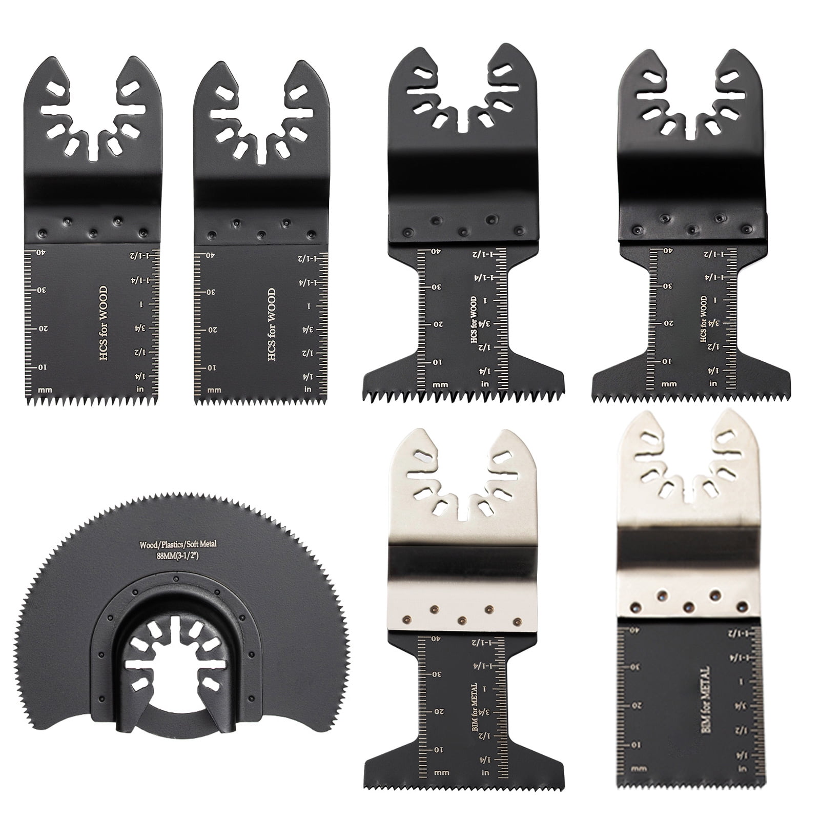 KFFKFF 50 pcs Oscillating Saw Blades, Quick Release Multitool Blades ...