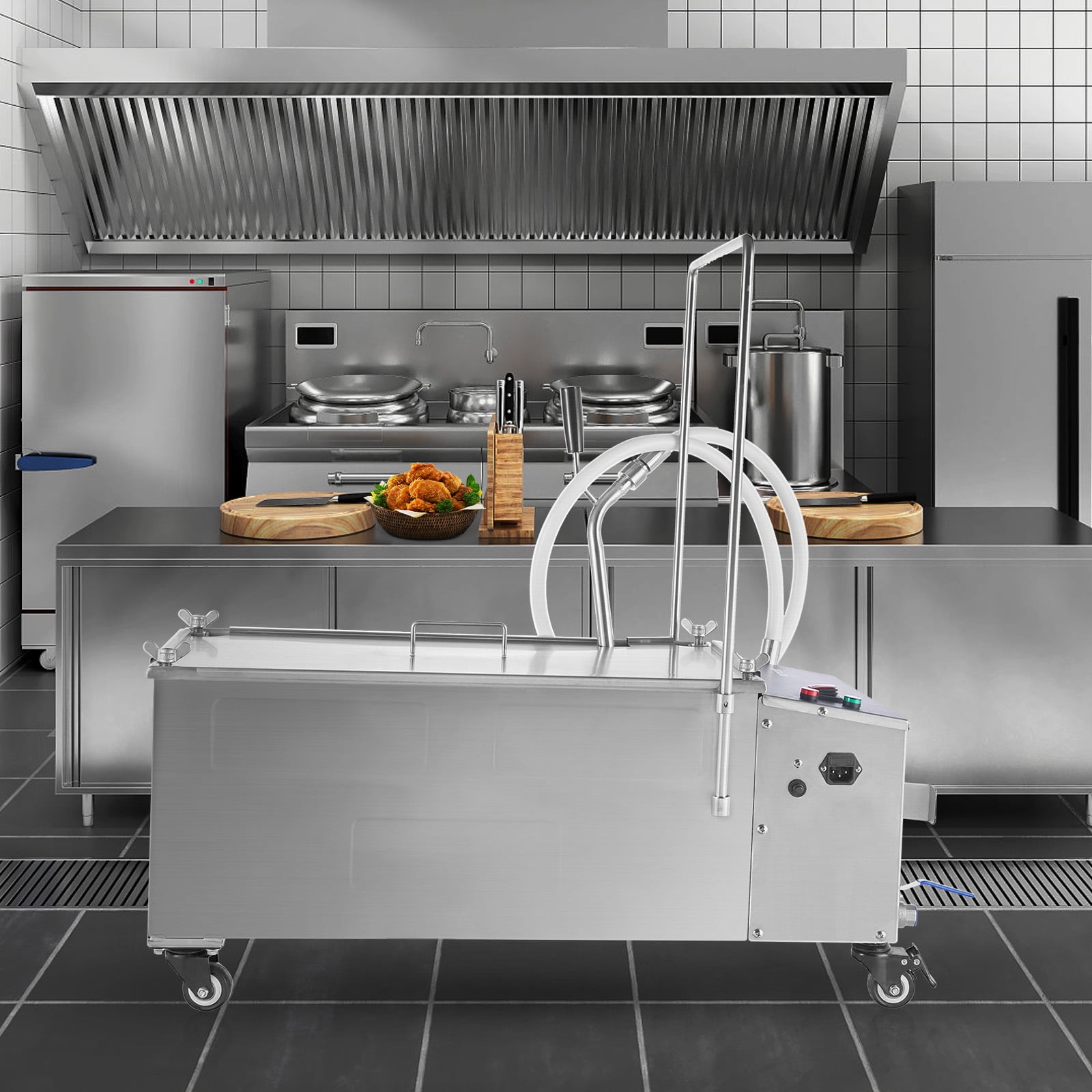 SKYSHALO Commercial Fryer Oil Filter Machine, 55L Capacity - Walmart.com