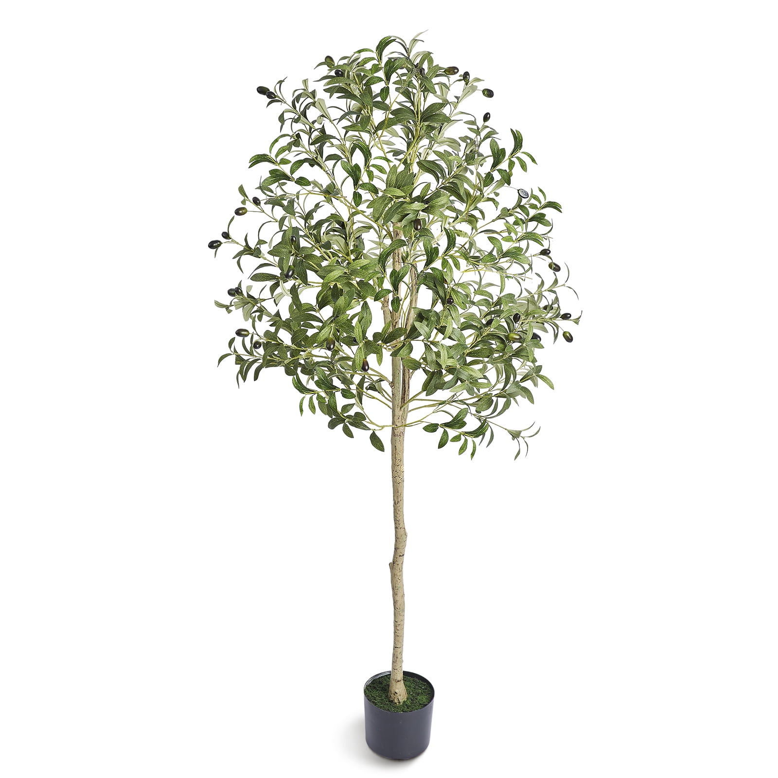 SKYSHALO 5FT Artificial Olive Tree, Pre-assembled Faux Olive Tree in ...