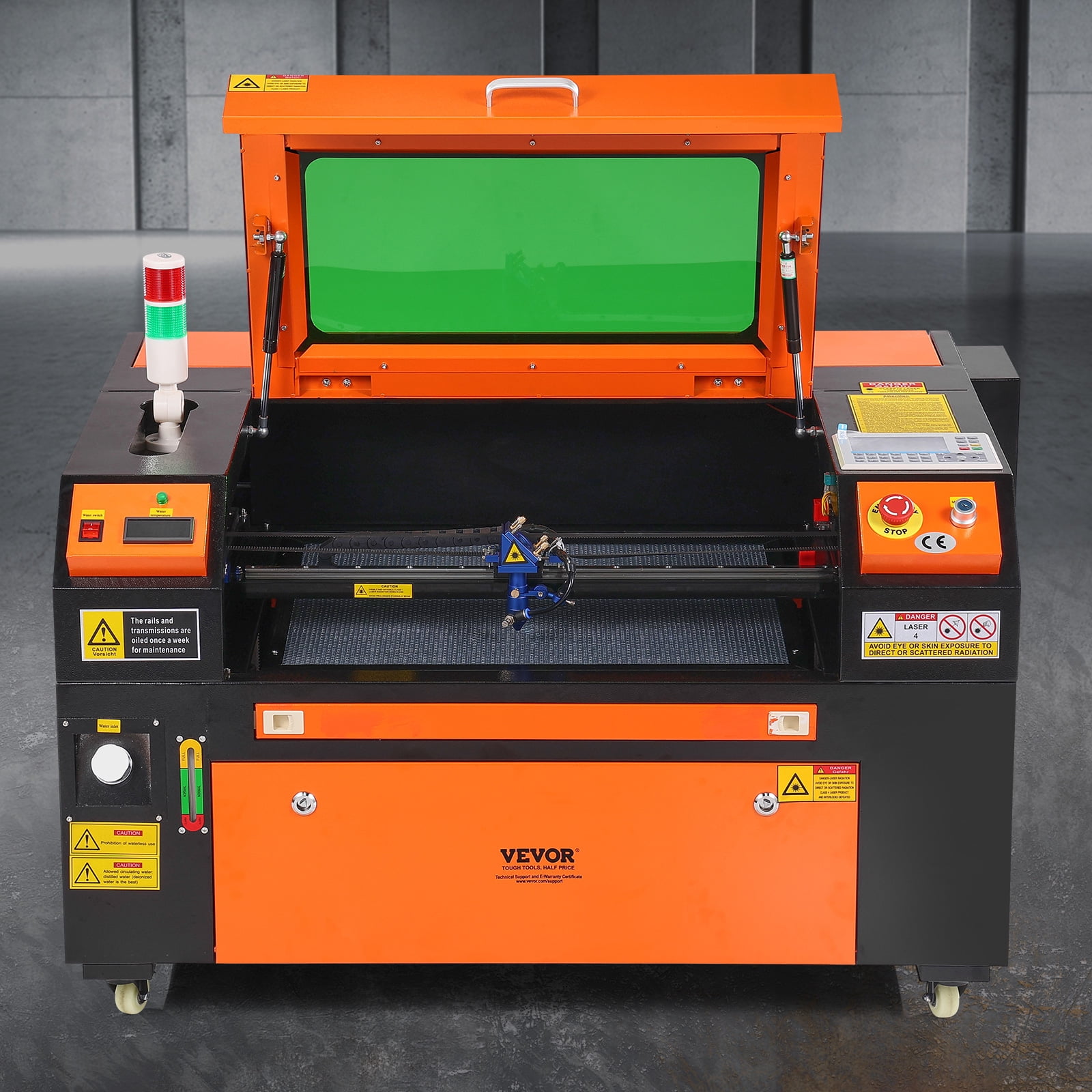 KFFKFF 60W CO2 Laser Engraver, Dimensions 16 x 24 in, Speed 19.7 IPS ...