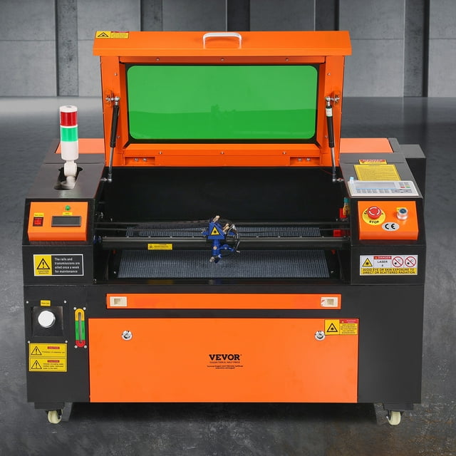 KFFKFF 60W CO2 Laser Engraver, Dimensions 16 x 24 in, Speed 19.7 IPS ...