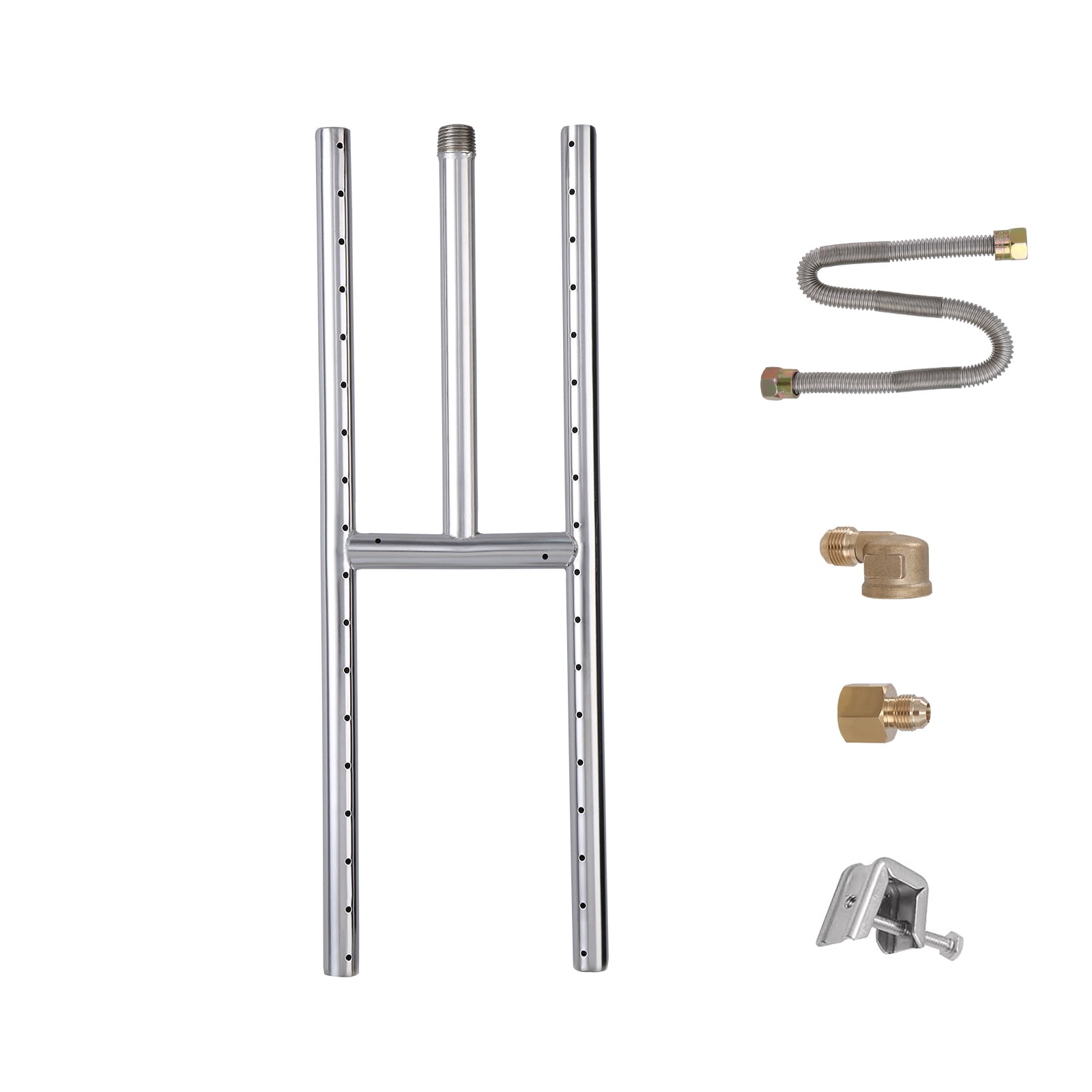 SKYSHALO 6x18'' Drop-in Fire Pit Tray, Rectangle Stainless Steel Burner ...