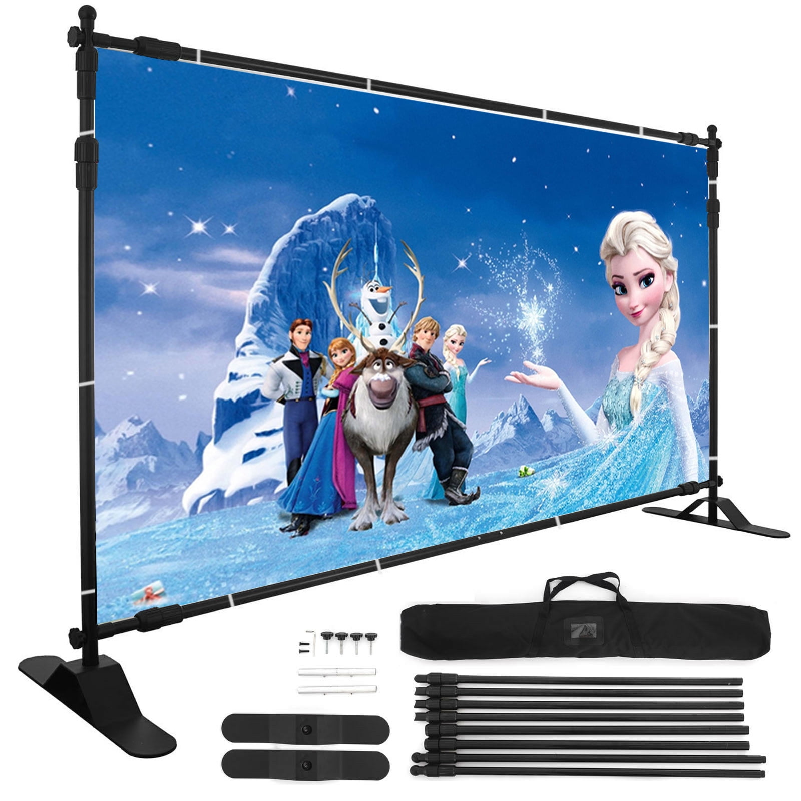 KFFKFF 8 x 8 ft - 10 x 8 ft Backdrop Banner Stand Newest Step and ...