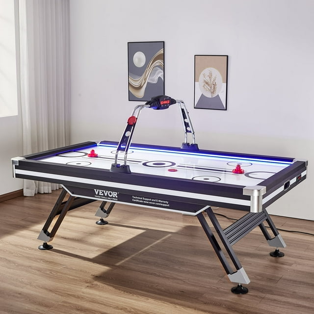 "SKYSHALO 89"" LED Light Electronic Air-Powered Hockey Table for Kids and Adults" - Walmart.com