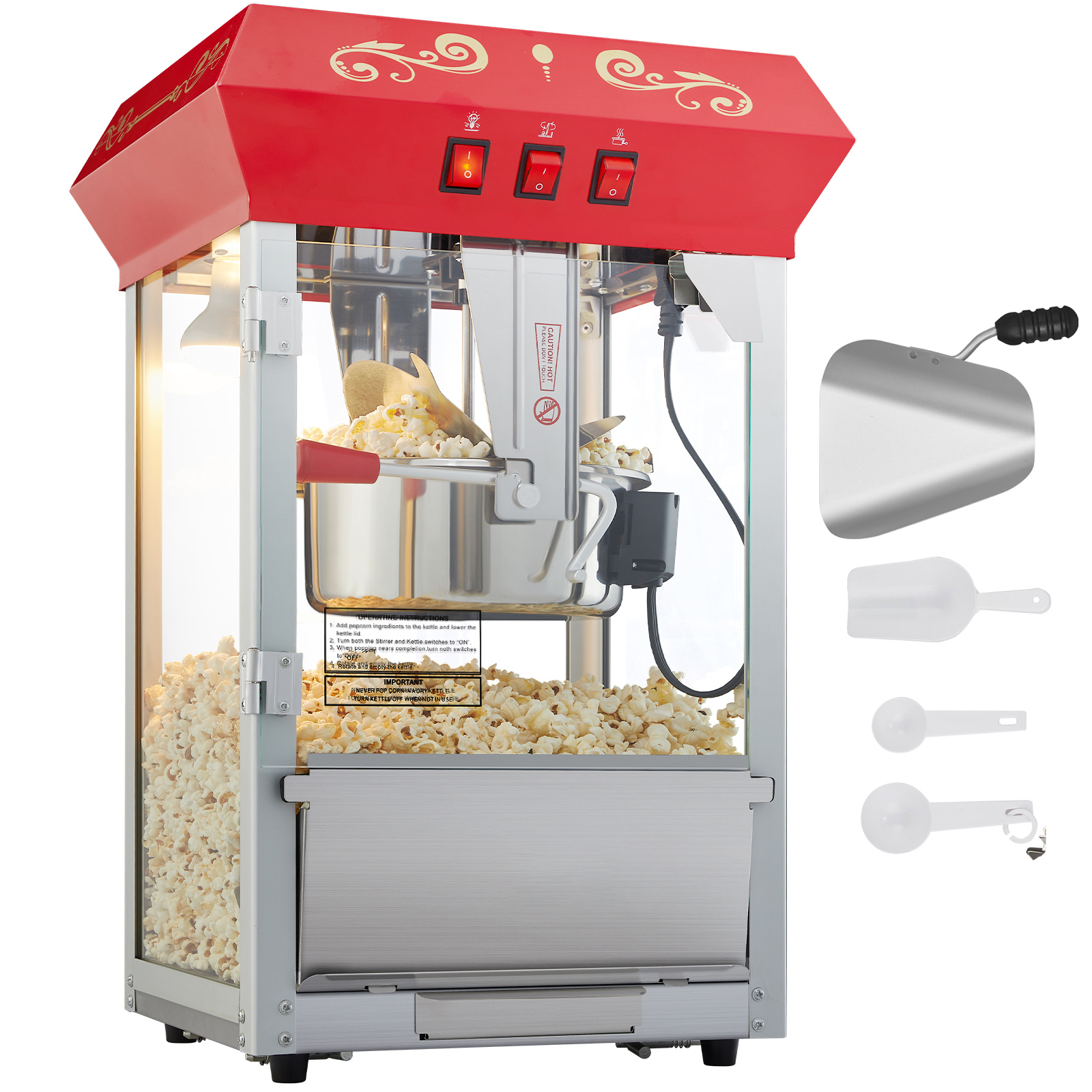 FunTime Palace Popper 8oz Commercial Tabletop Popcorn Machine - Walmart.com