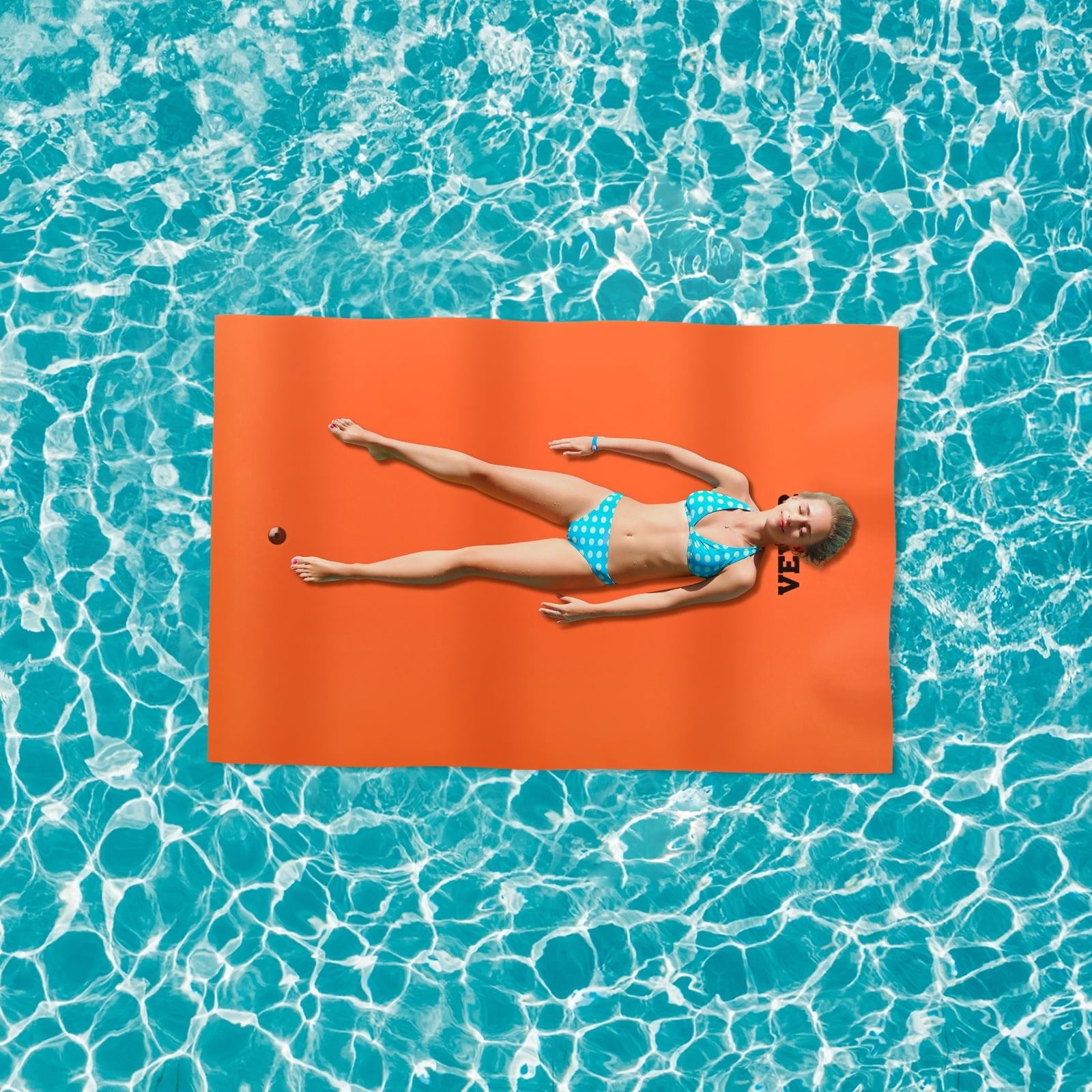 SKYSHALO 9x6FT Floating Water Pad Pool Swimming Float Mat Island 3 ...