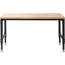 Mobile Adjustable Height C-Channel Leg Workbench, Steel, 60"W x 36"D ...