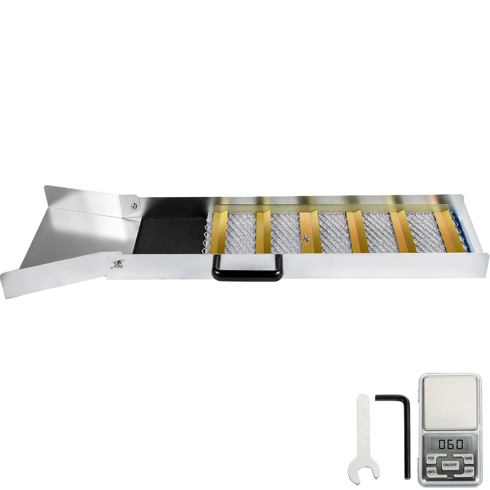 SKYSHALO Aluminum Alloy Sluice Box, Compact 36" Mini Sluice Boxes for ...