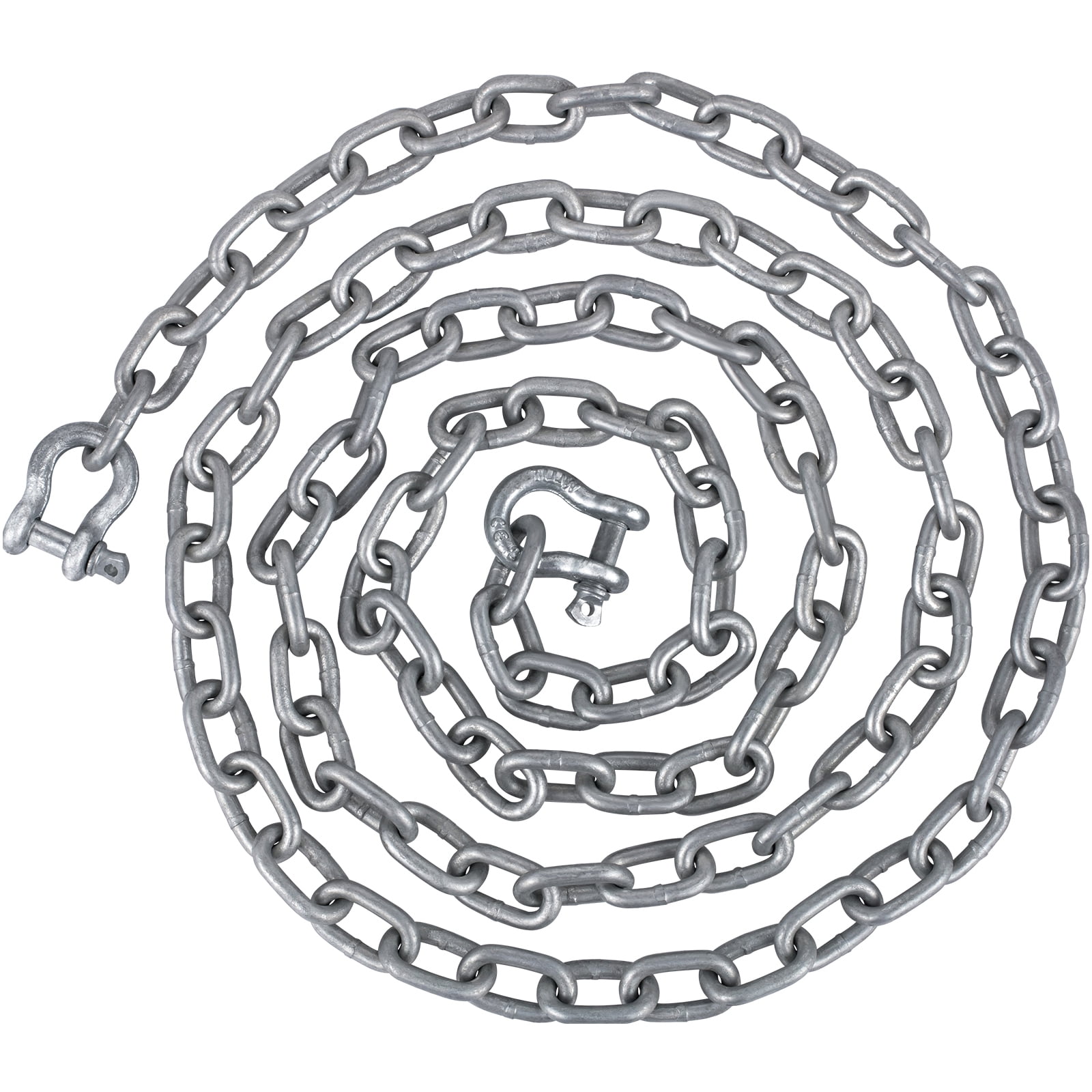 KFFKFF Anchor Chain, 10ft x 5/16in Galvanized Steel, 3/8in Shackle ...