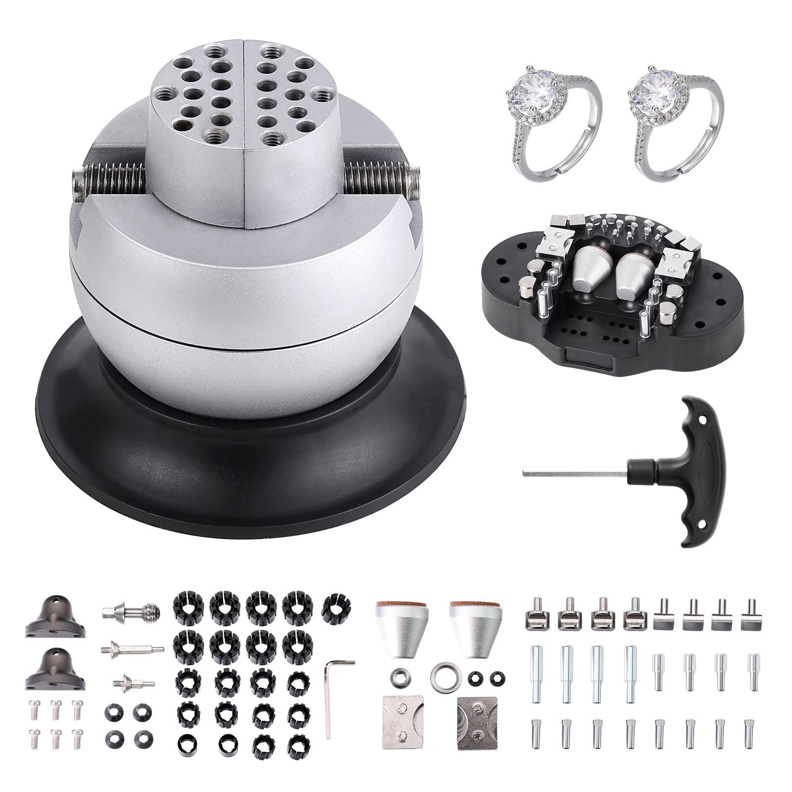 KFFKFF Ball Vise, 3" Engraving Tool with 360° Rotating Block, Includes 70 PCS Jewelry Engraving ...