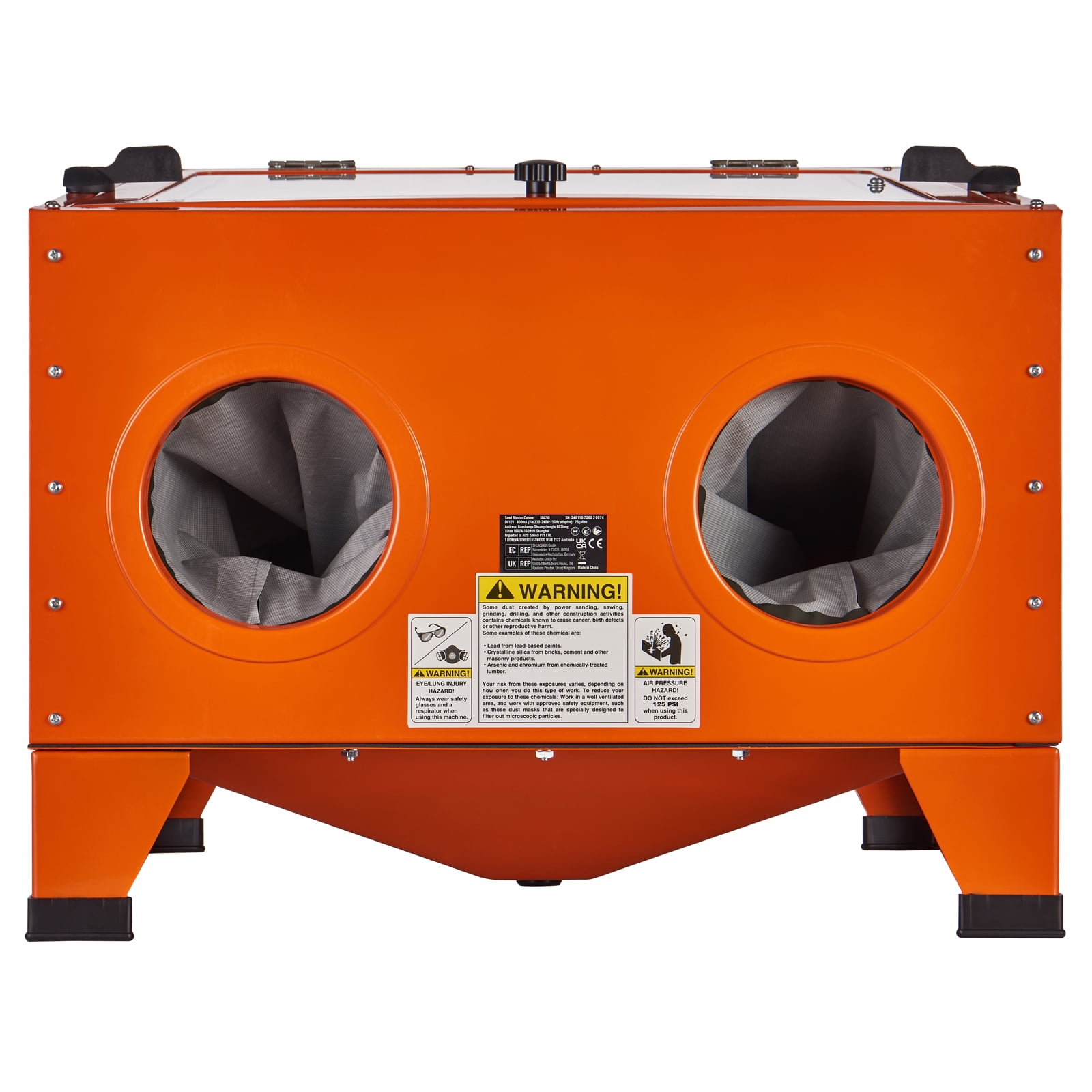 KFFKFF Benchtop Cabinet Sandblasting Cabinet 25 Gallon with Blasting ...