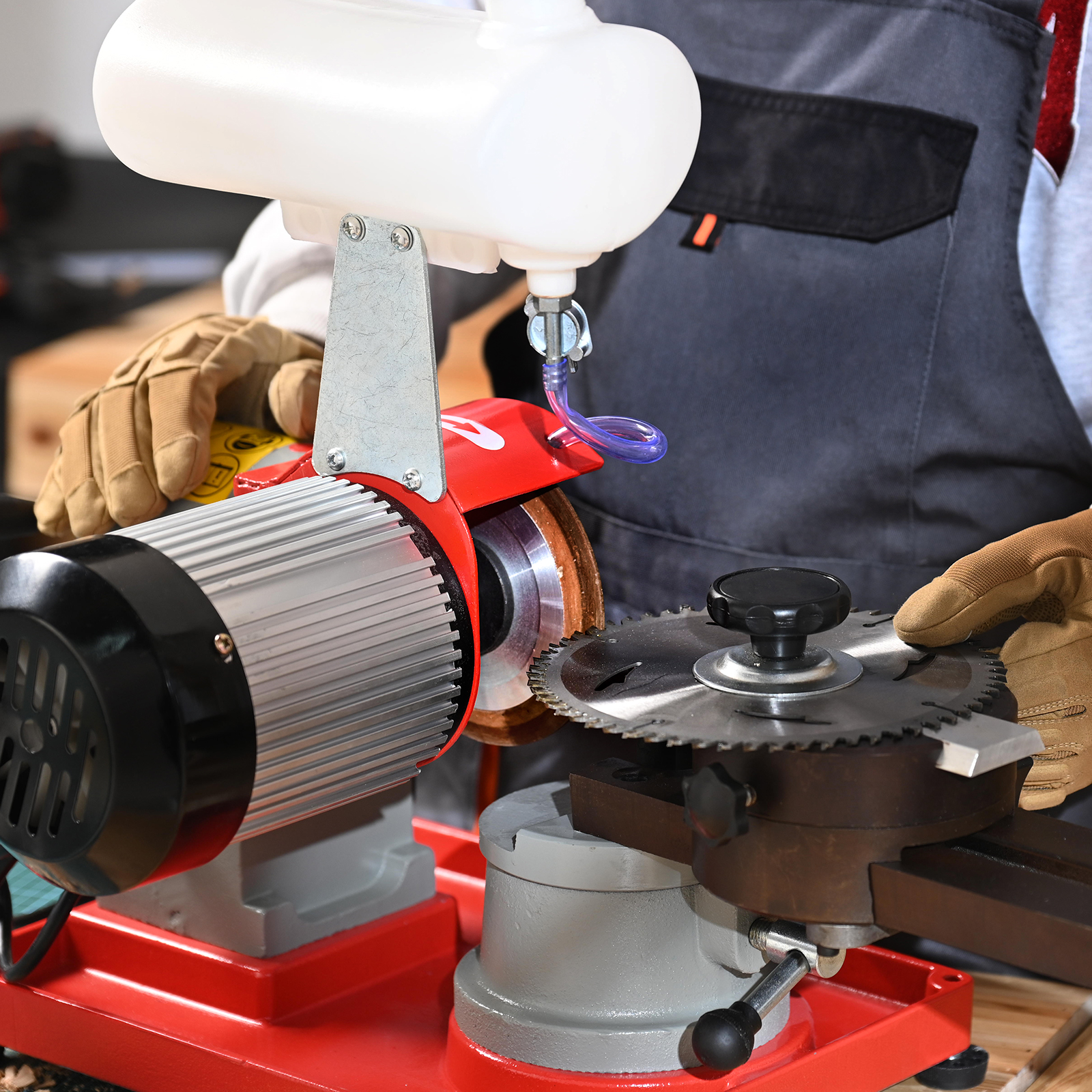 SKYSHALO Circular Saw Blade Sharpener Grinder 370W 3600RPM with Water ...