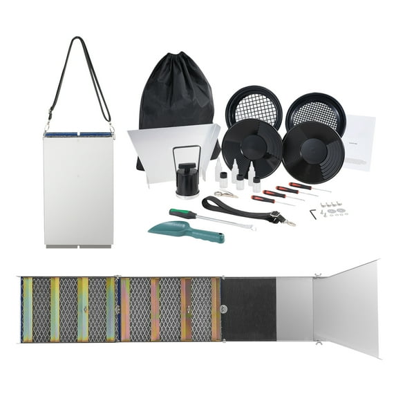 KFFKFF Collapsible Gold Prospecting Gear, 50" 23-Piece Set Including ...