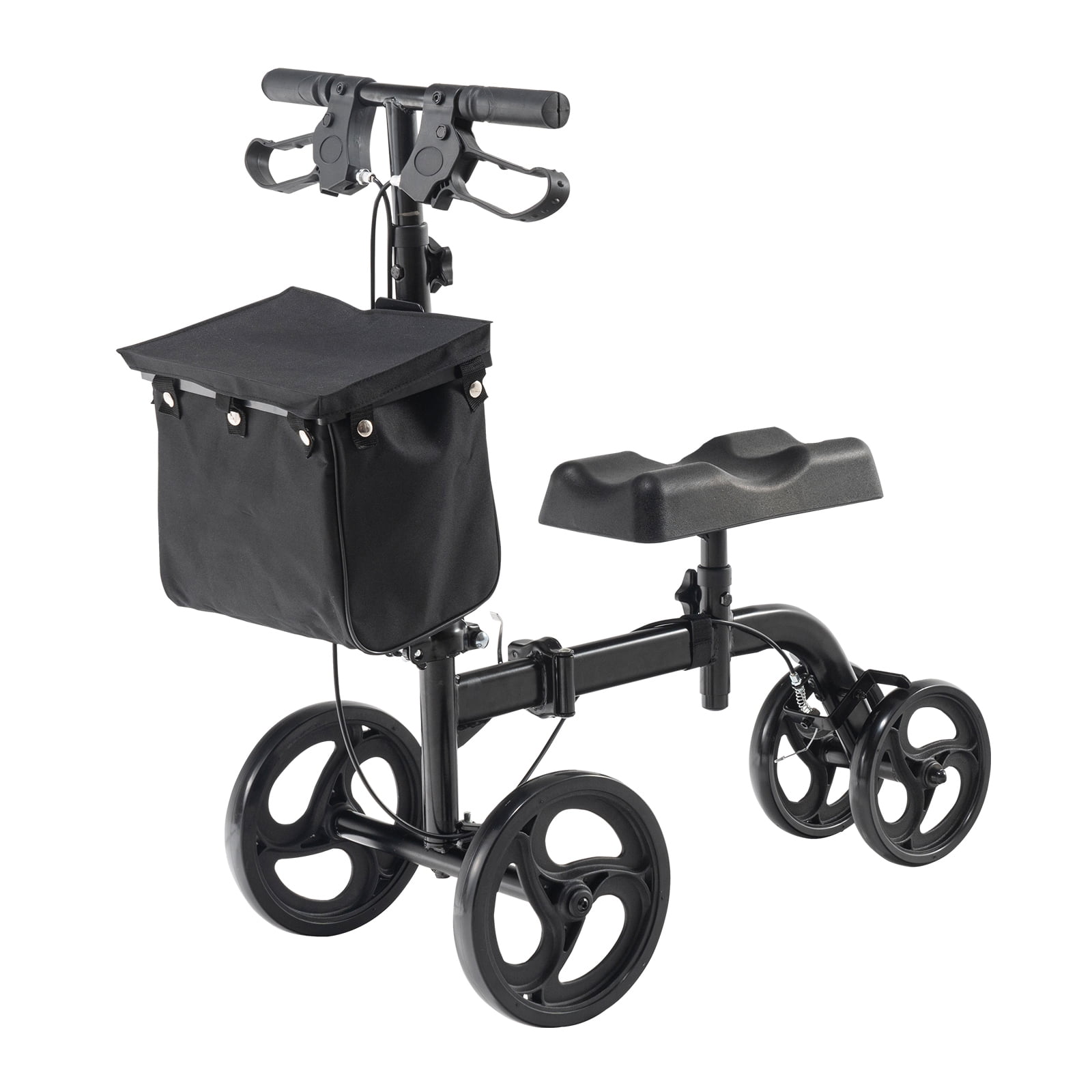 KFFKFF Collapsible Knee Scooter, Durable Carbon Steel Frame with ...