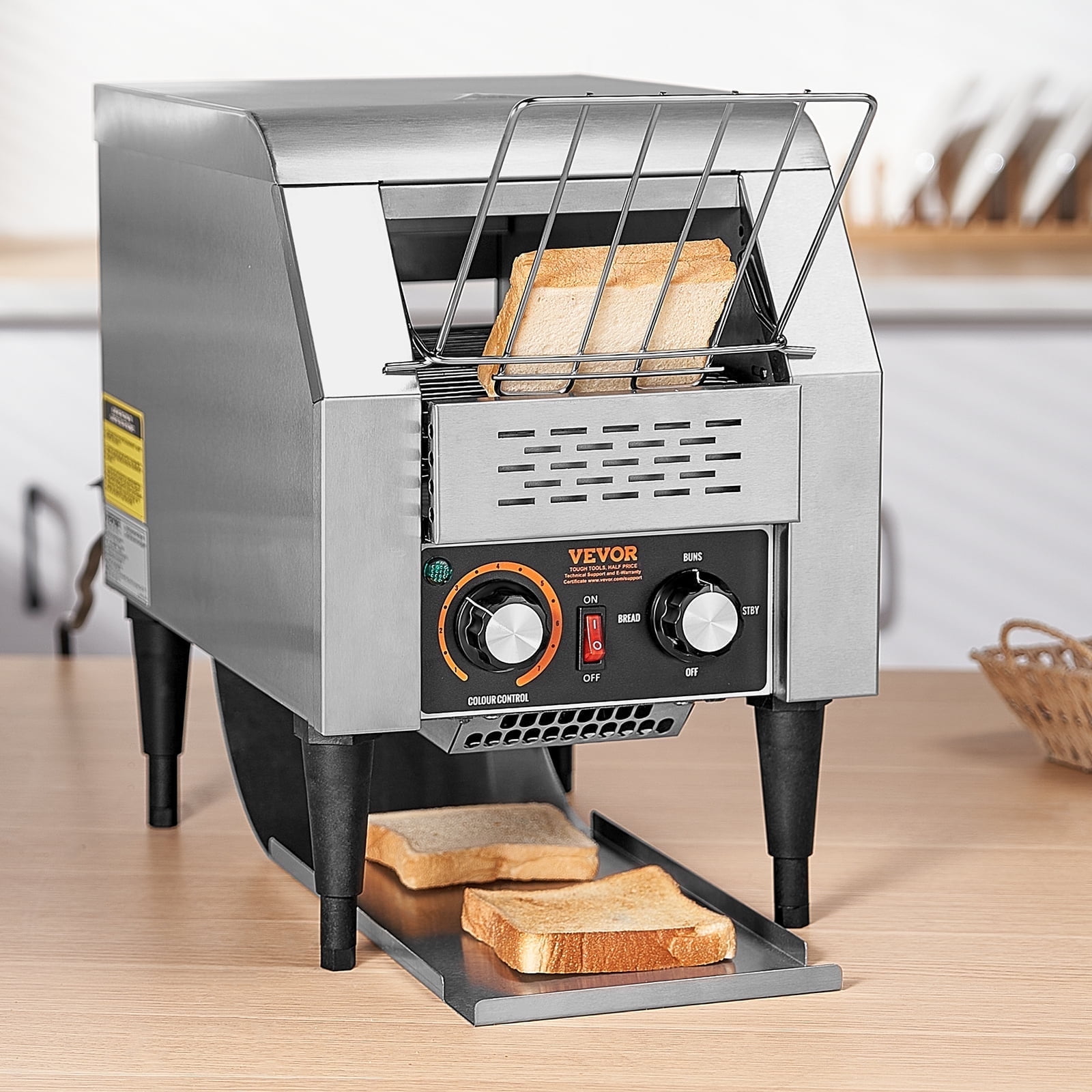 KFFKFF Commercial Conveyor Toaster, Heavy Duty, 150 Slices/Hour ...