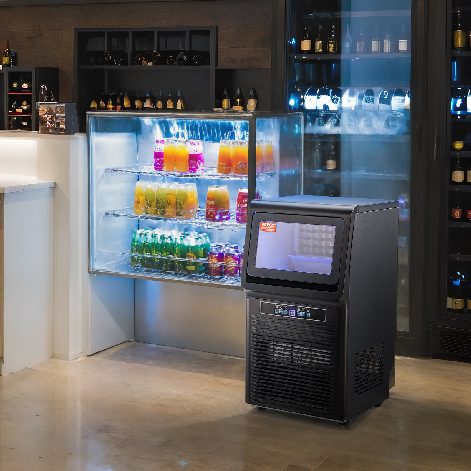 Zimtown Commercial Ice Machine, 110LBS/24H Automatic Freestanding Ice ...