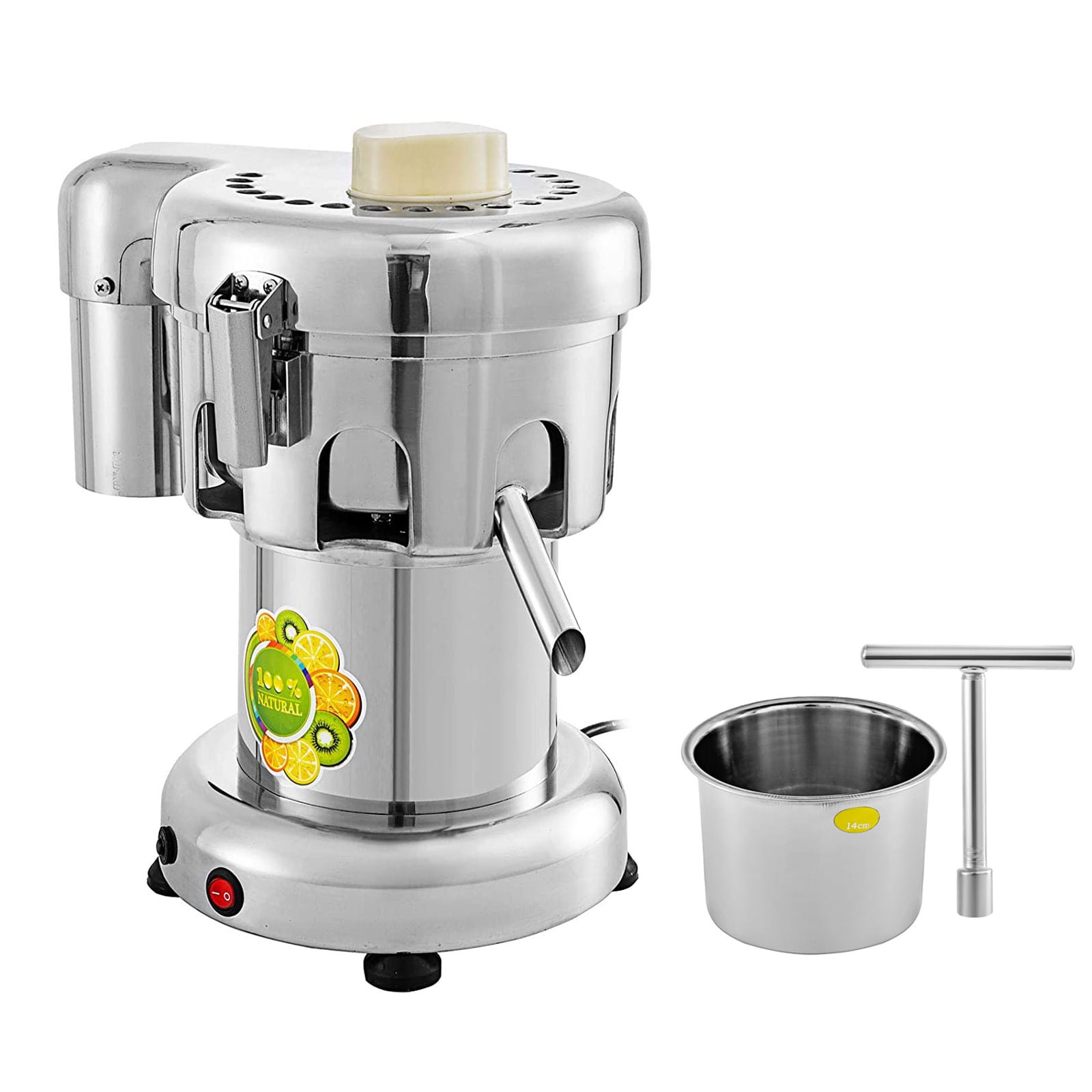 KFFKFF Commercial Juice Extractor Heavy Duty Juicer Aluminum Casting ...