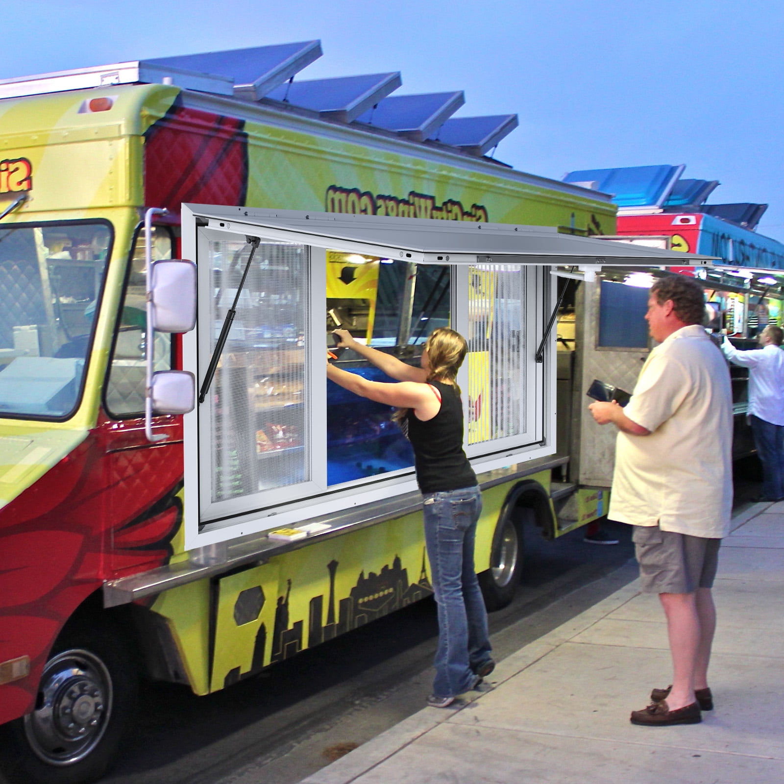 SKYSHALO Concession Stand Serving Window Food 36"L x 36"W Truck Service ...