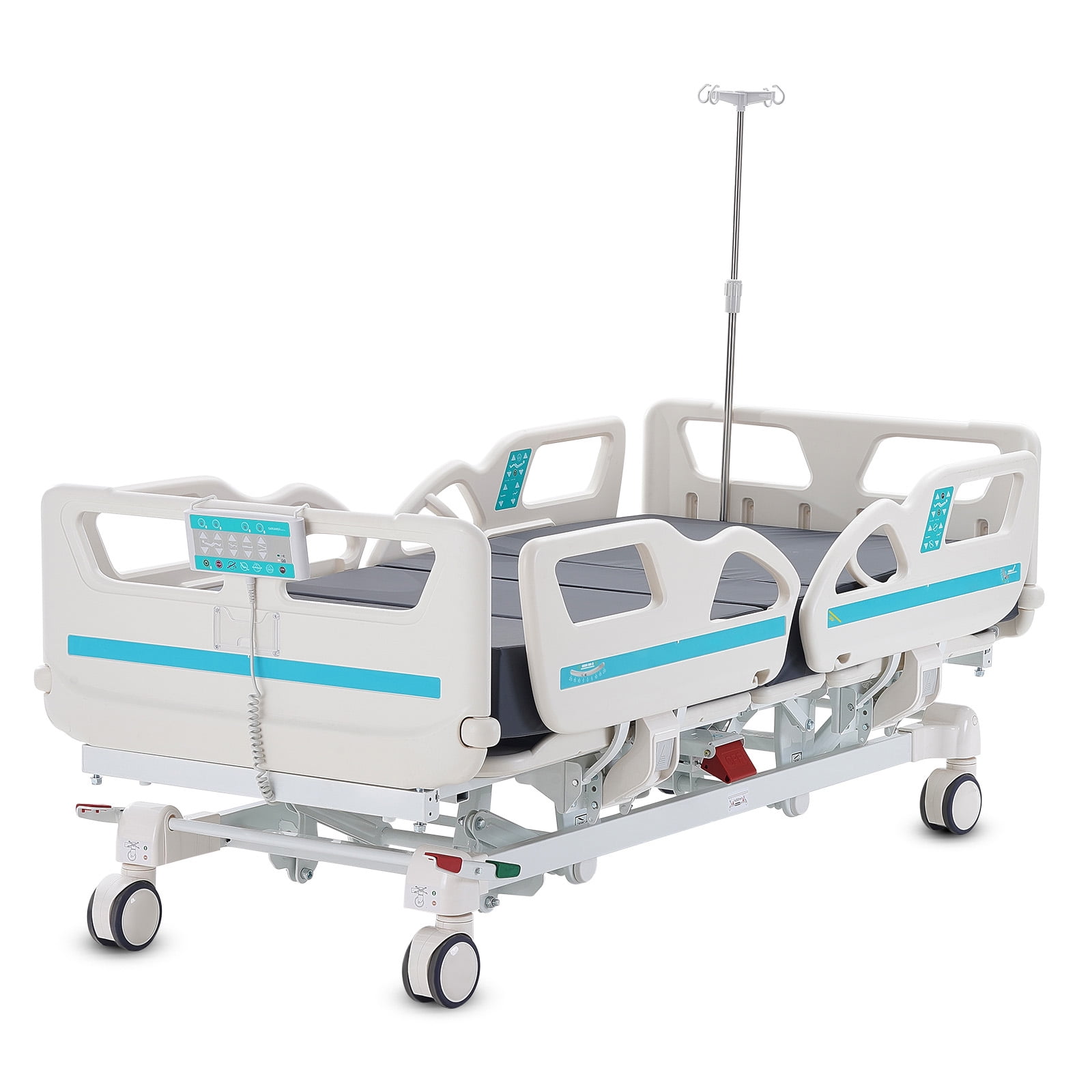 KFFKFF Deluxe Electric Hospital Bed with 5 Functions, including Cardiac ...