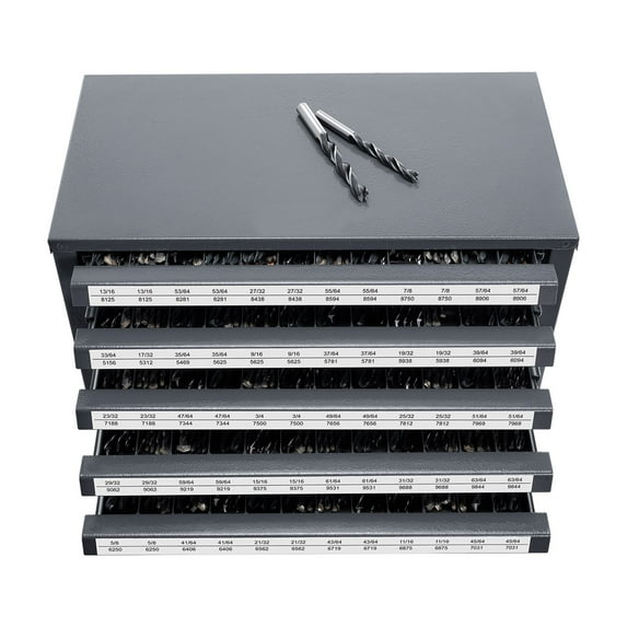 KFFKFF Drill Bit Storage Cabinet, Stackable Five-Drawer Organizer for ...