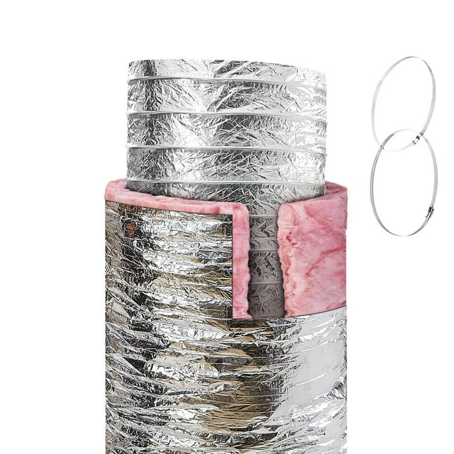 SKYSHALO Dryer Duct Hose, 10'' Insulated Flex Pipe 25FT Length with ...