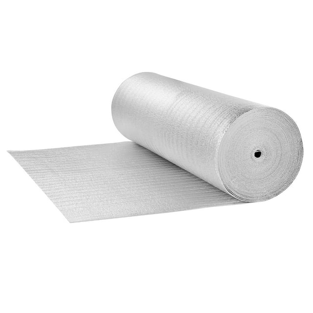 SKYSHALO Dual-Layer Insulation Roll, Aluminum & Woven Fabric Heat Shield, 6.5 Mil Thickness, 48 ...