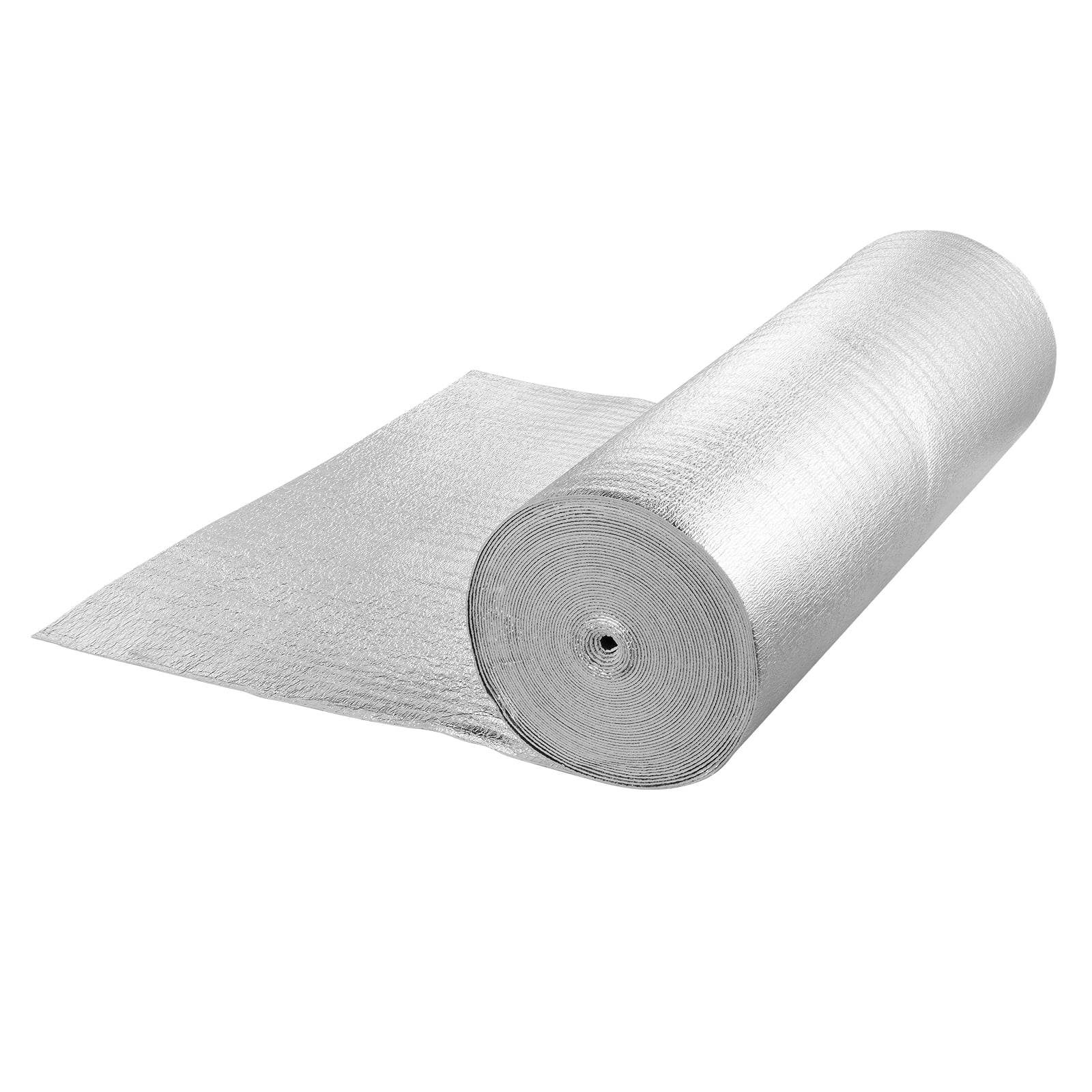 SKYSHALO Dual-Layer Insulation Sheet, EPE Foam with Aluminum Foil, 3.2 mm Thickness, 48x100 ft ...