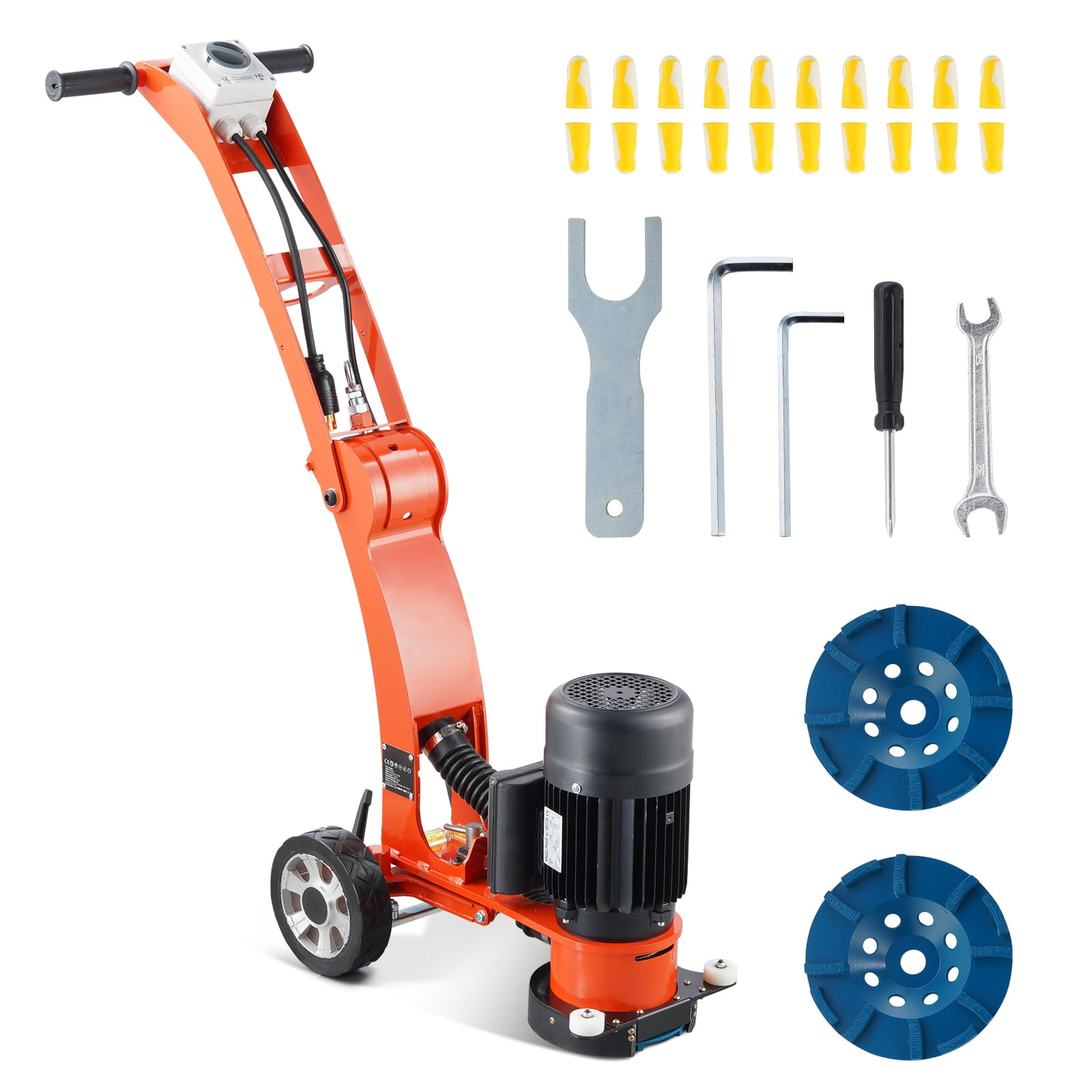 SKYSHALO Electric Floor Grinder 7" for Walking, 1.7HP Polisher for ...