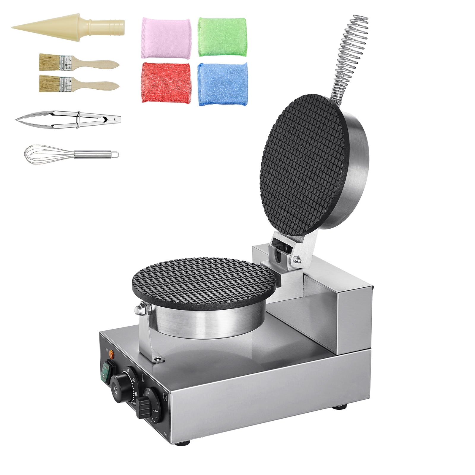 KFFKFF Electric Waffle Cone Maker, 1230W Commercial Ice Cream Cone ...