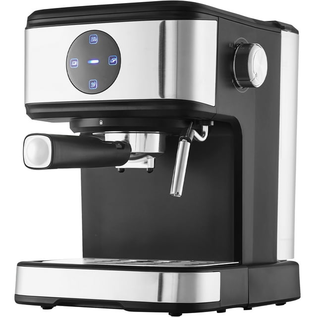 KFFKFF Espresso Maker, 15 Bar Brew and Coffee Machine with Milk Steaming Frother, Semi-Automatic ...