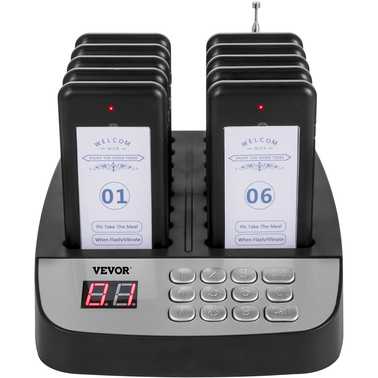 KFFKFF F100 Restaurant Pager 10 Coasters Paging System Max 98 Nursery ...
