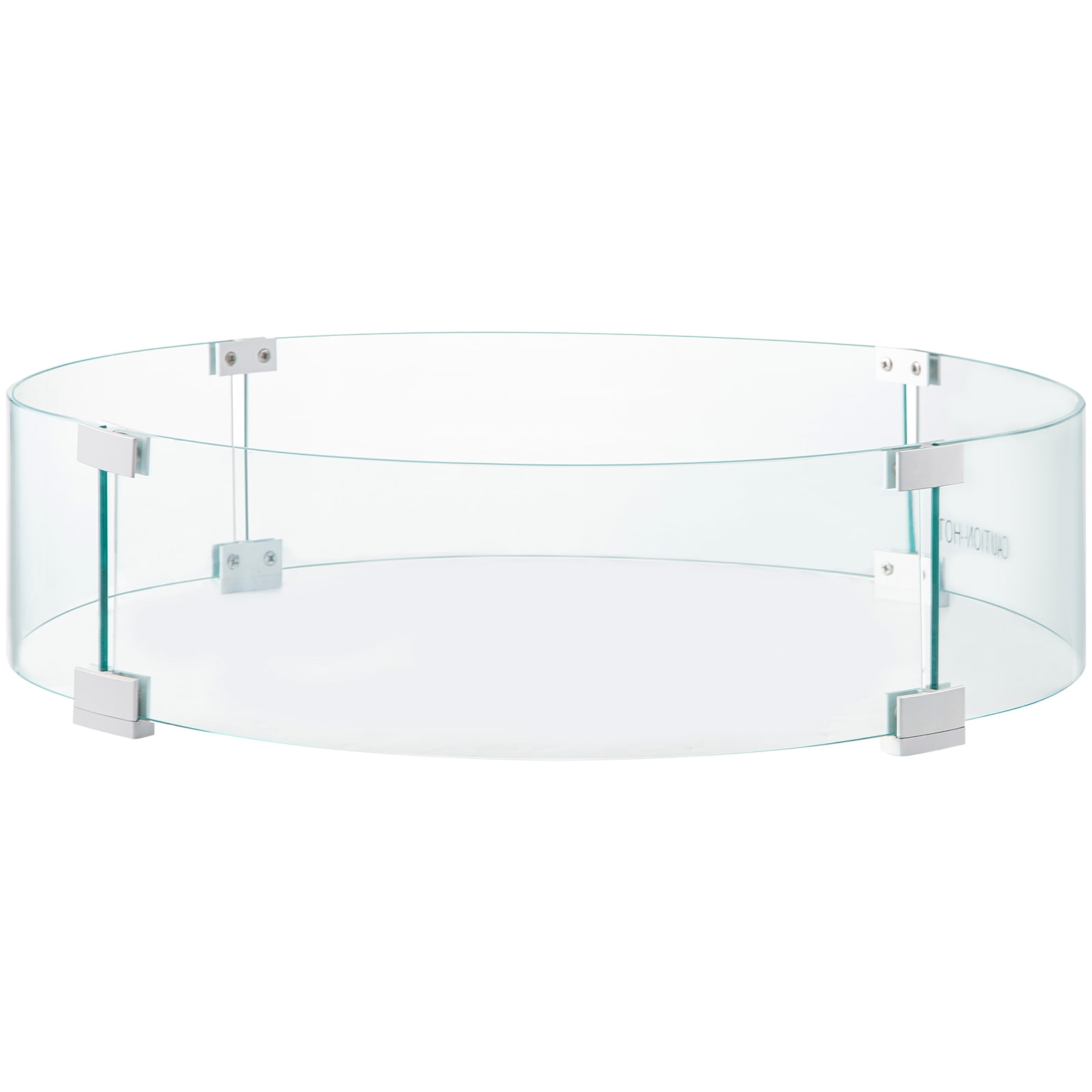 SKYSHALO Fire Pit Wind Guard, 23 x 23 x 8 inch Glass Flame Guard, Clear ...
