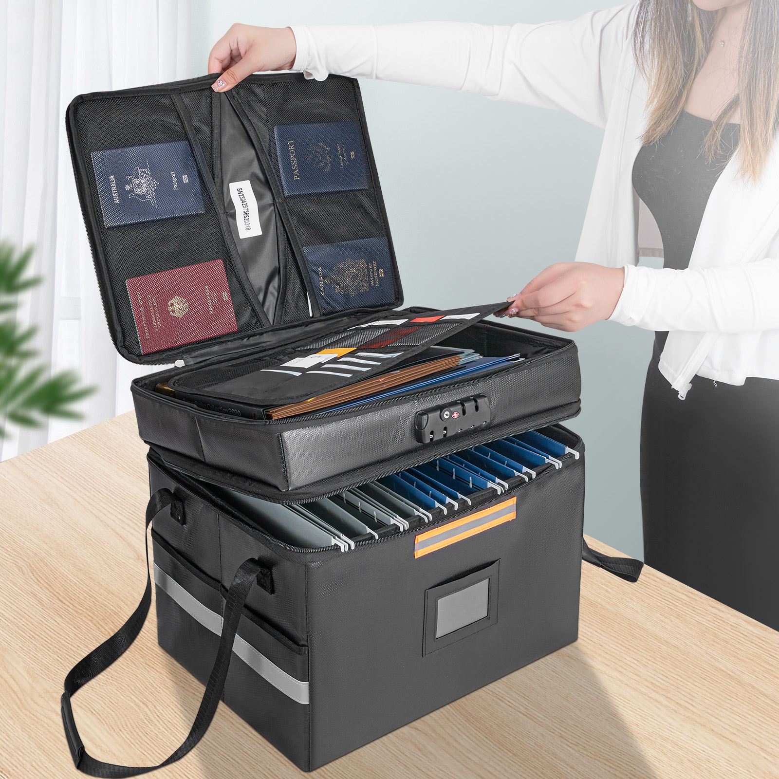 Sterilite Portable File Box Organizer, Letter Size Hanging Folders ...