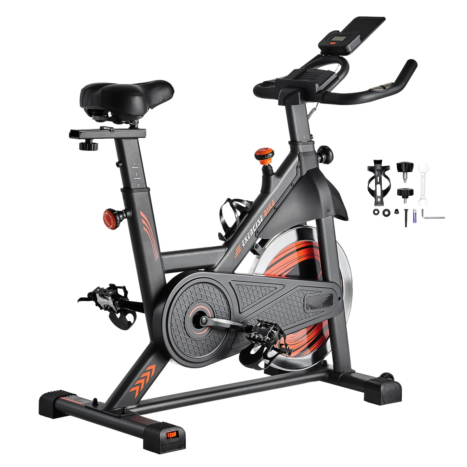 KFFKFF Fitness Bicycle, Home Cardio Adjustable Resistance Trainer ...
