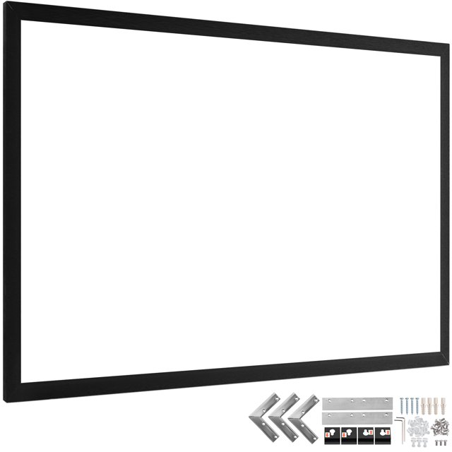 KFFKFF Fixed-Frame Projector Screen, 100-Inch Diagonal, 16:9 Aspect ...
