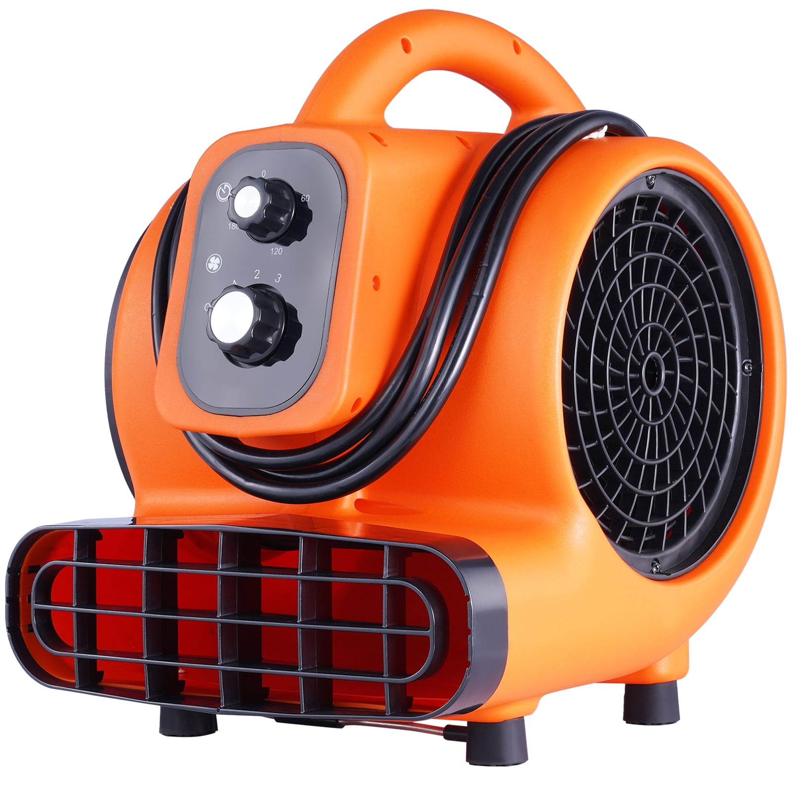SKYSHALO 1000 CFM 115V Floor Blower Fan, 1500 RPM for rooms - Orange ...