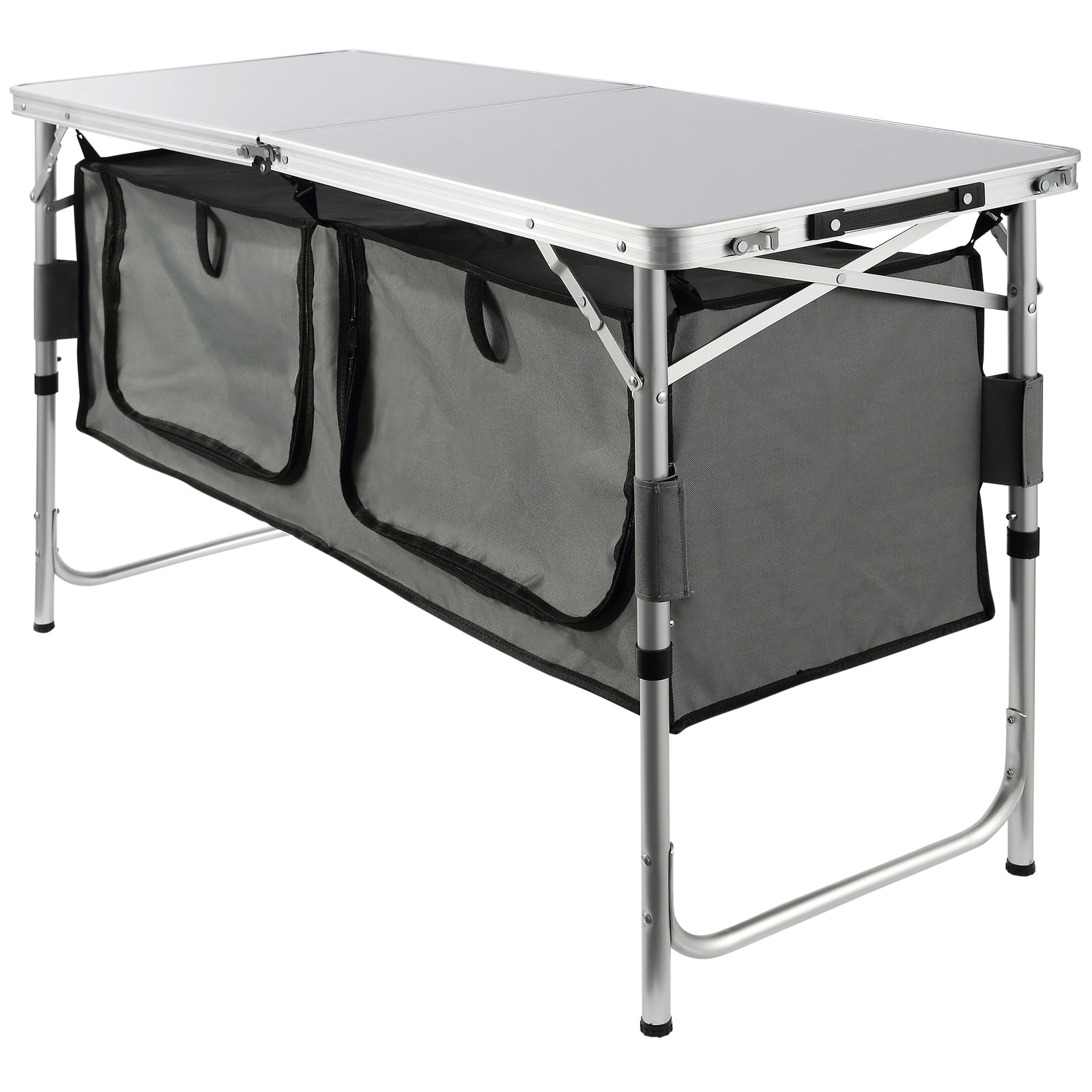 BENTISM Camping Kitchen Table Folding Portable Cook Station 3 ...