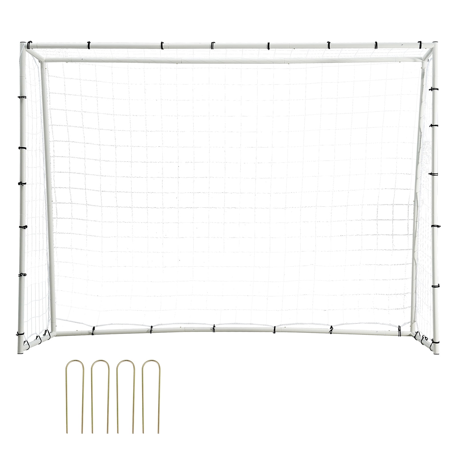 KFFKFF Football Rebound Aid, 8x6FT Metal Frame, Dual-Side Net & Goal ...